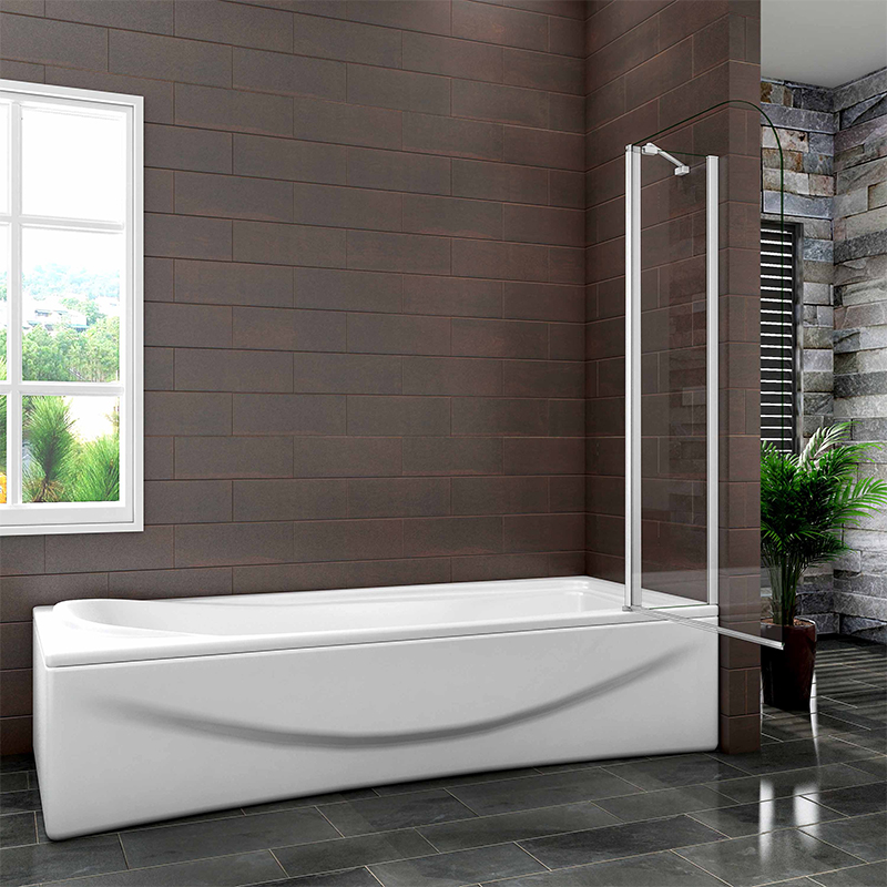 1000x1400mm 180?Pivot Over Bath Screen Double Shower Screen 6mm Glass ...