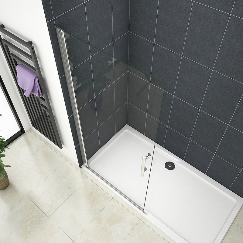 Walk In Pivot Shower Door Wet Room Tempered Glass Door Bath Screen ...