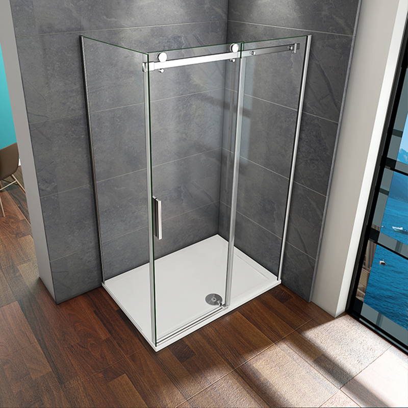 1000/1100/1200/1400mm wide Shower Sliding Doors Frameless Side Panel ...