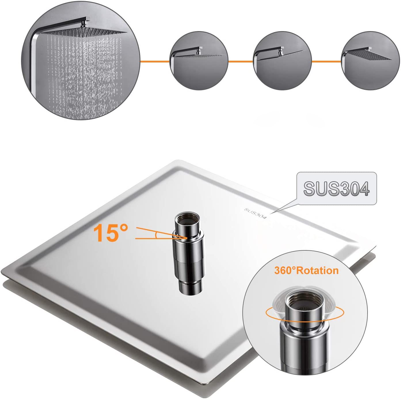 Biubiubath Thermostatic Exposed Mixer Shower Height Adjustable Twin ...