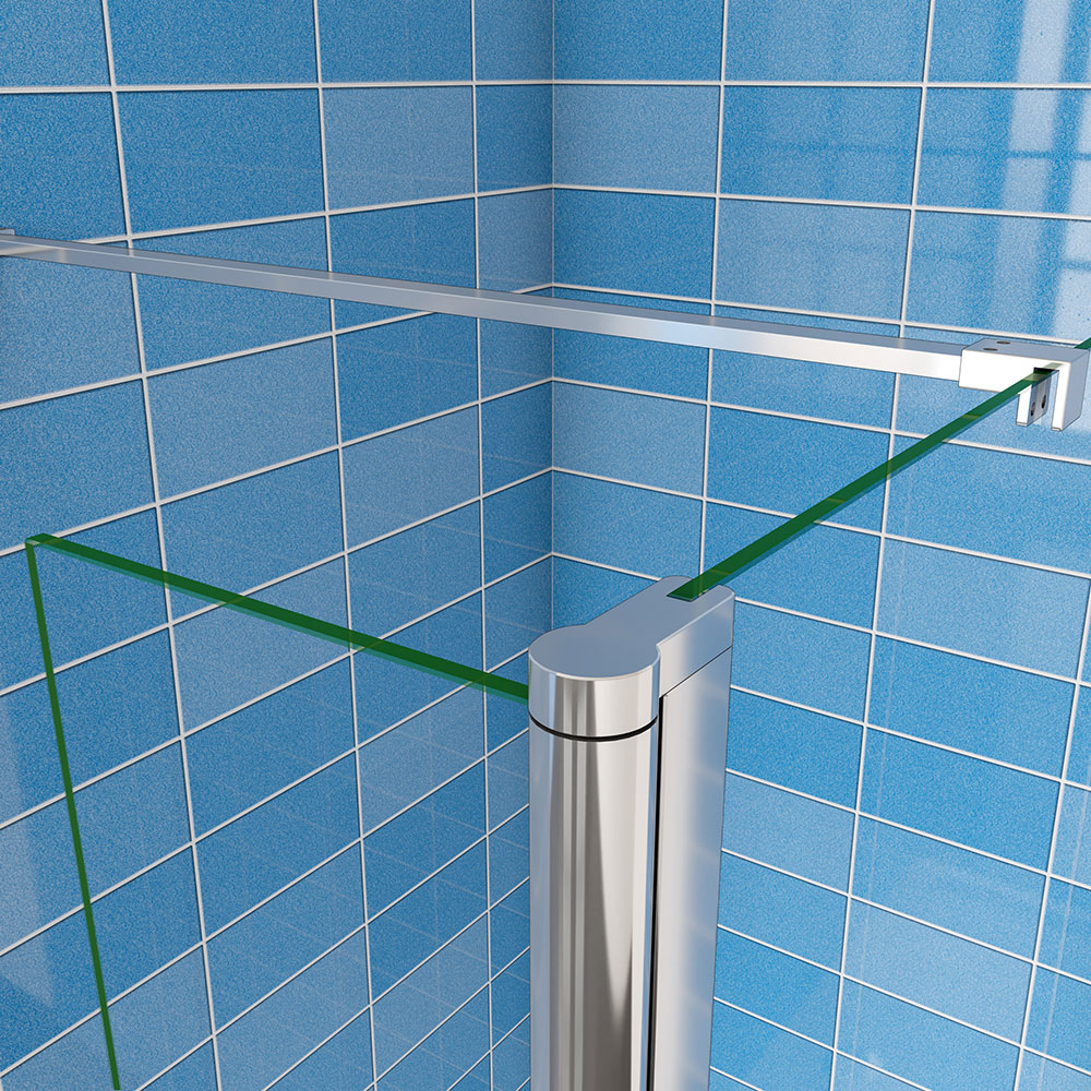 Shower Enclosure Walk In Wet Room Easy Clean NANO Glass Flipper Panel ...