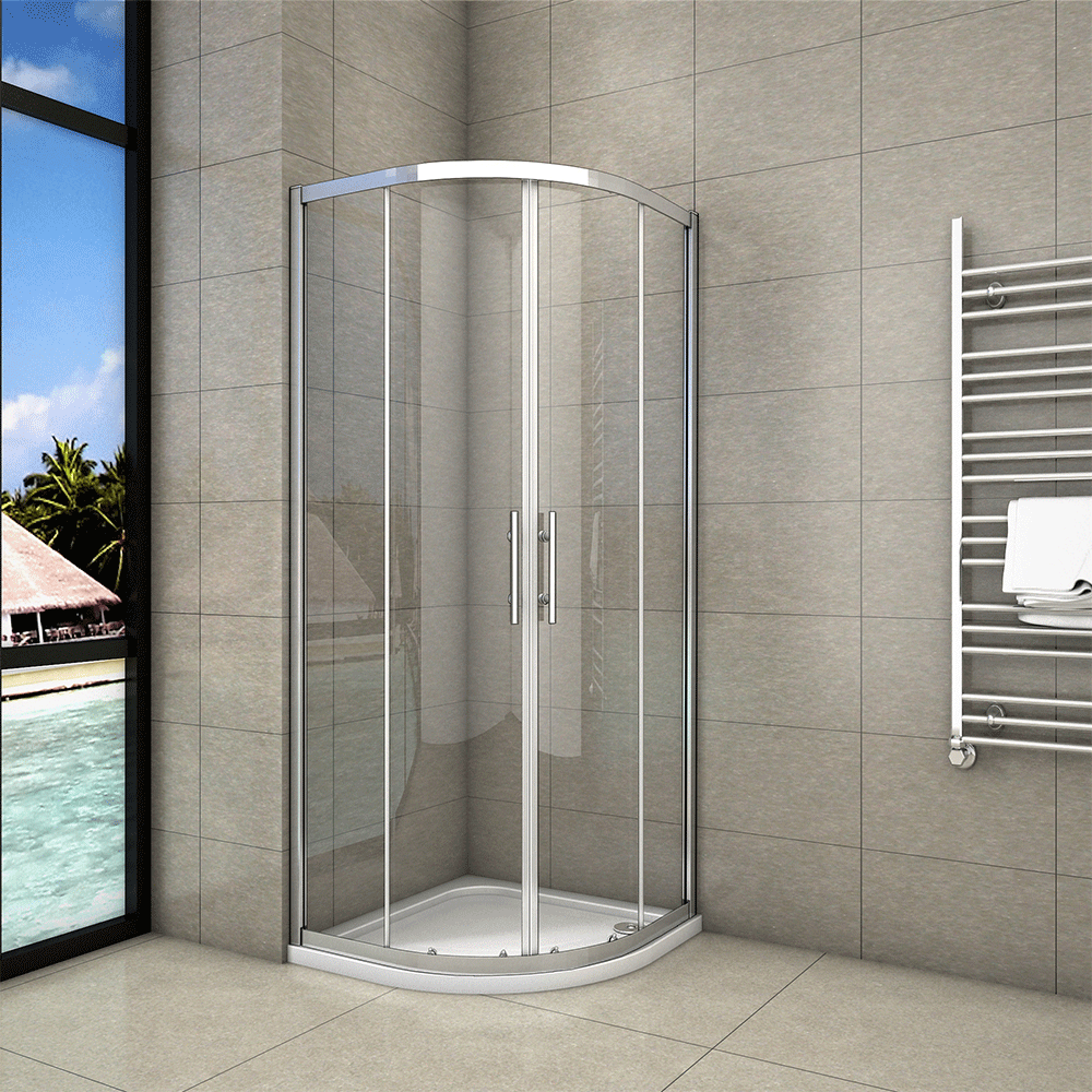 900x900mm Quadrant Shower Enclosure Glass Cubicle Screen Door Tempered ...