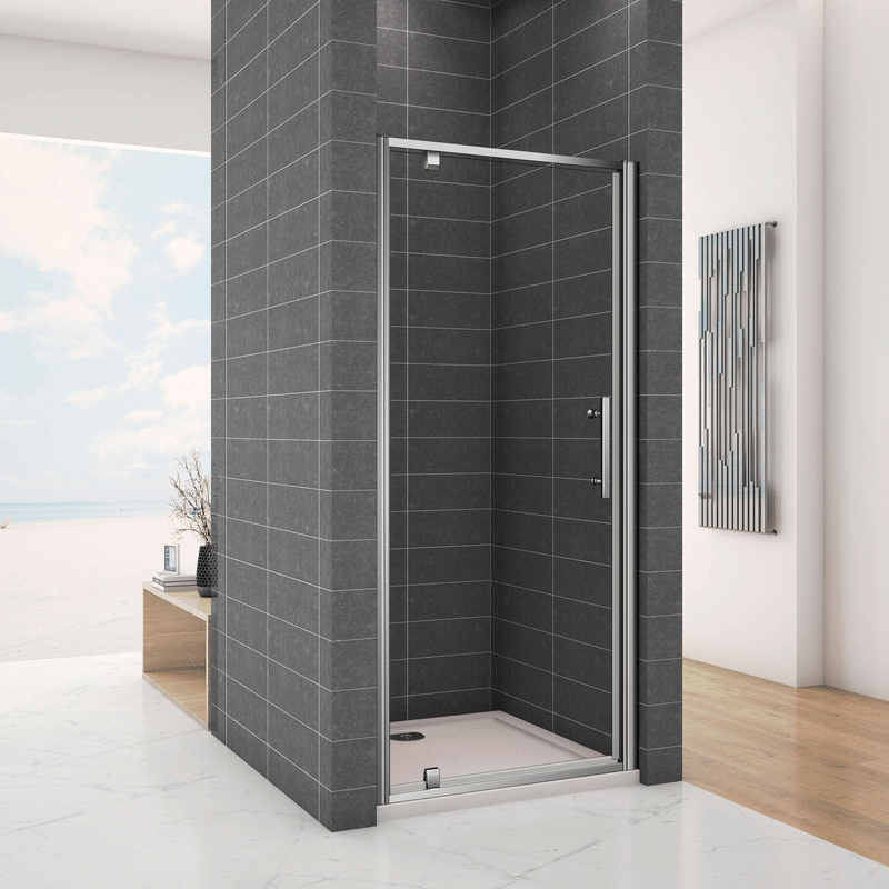 Pivot Shower Door Bath Enclosure 6mm Glass Screen Panel Walk in ...