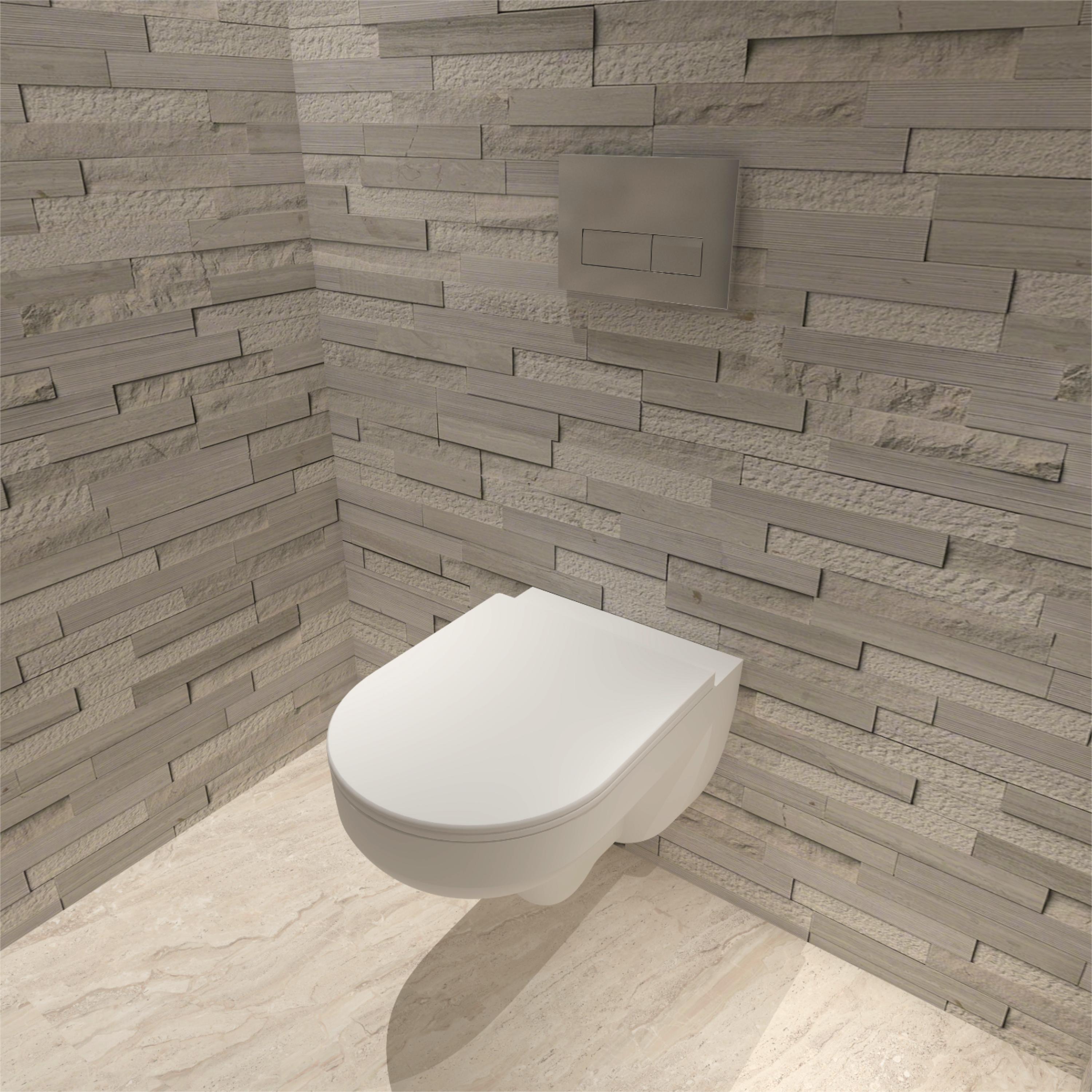 Biubiubath 1.14M Concealed Cistern Frame With Rimless Wall Hung Toilet ...